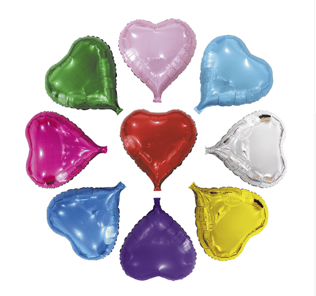 Heart Foil Balloons 12 Pieces 18 Inches - ShopMart | Smart Online Shop